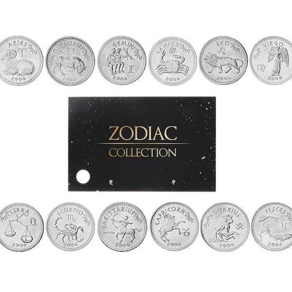 Zodiac Astrology Silver Coins - Etsy