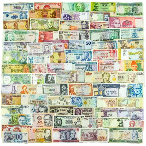 Collection of 100 Different World Mixed Foreign Banknotes - Etsy