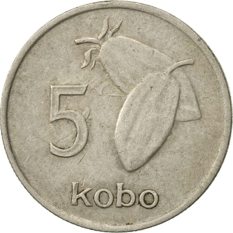 Nigerian Coin 5 Kobo | Cocoa Beans | Nigeria | 1973 - 1986 - Etsy