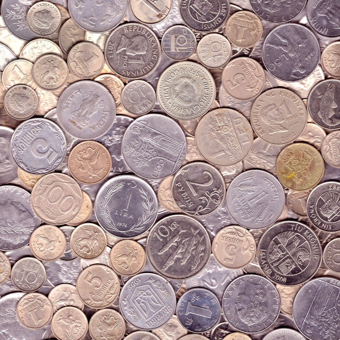 Steel Coins 1lb (454g.) Approx. 100 Coins 1 Pound Ferrous Collectible ...