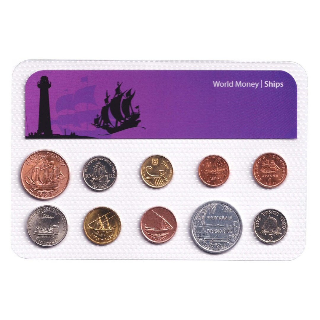 10 Coin Set World Ships | Sailing Ship | Longship | Boat | Yacht | Dhow ...