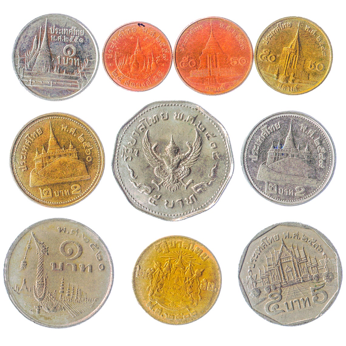 Thai Coins Collection: Old Asian Currency, Temples & Shrines - Etsy