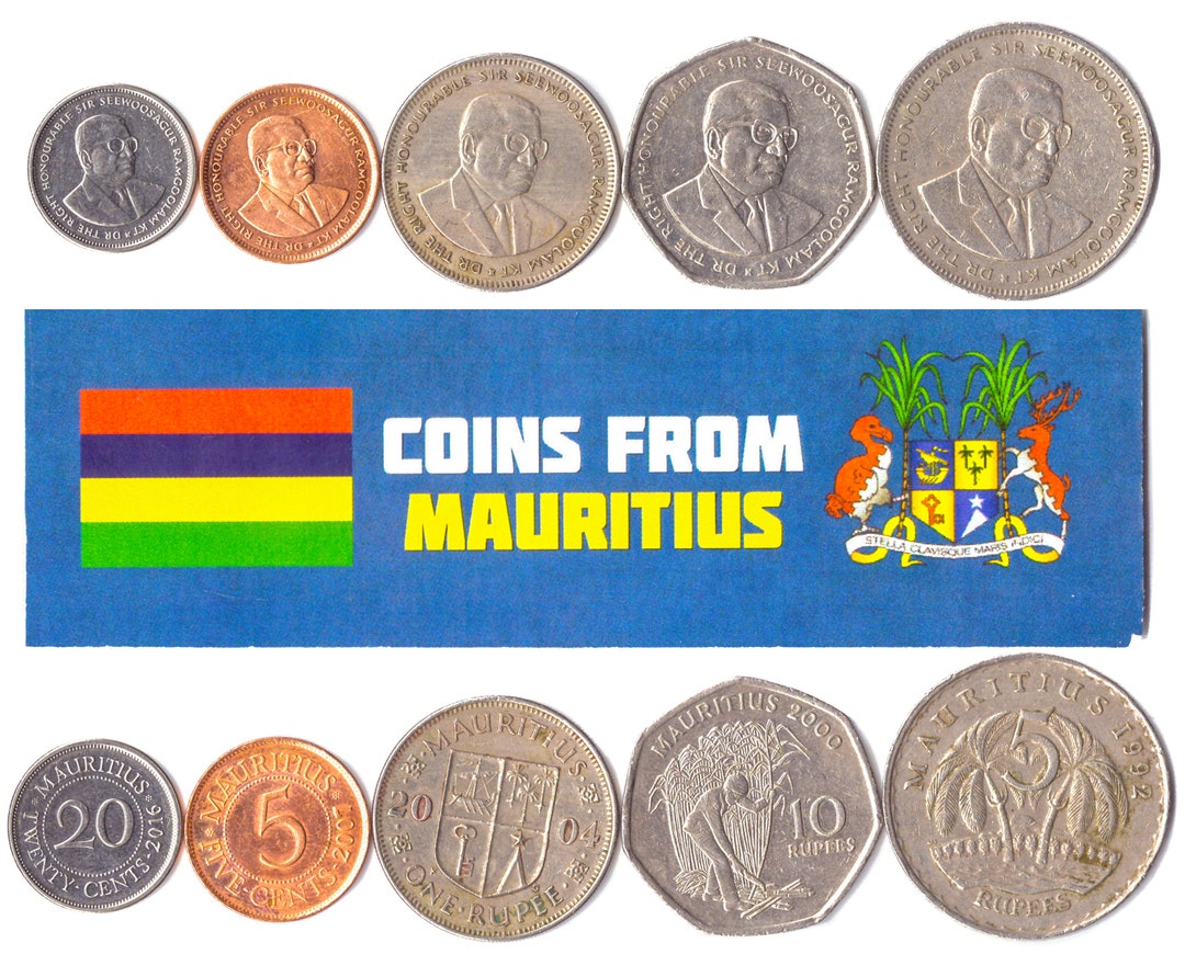 Mauritius Coin Collection: 5 African Foreign Currency Coins - Etsy