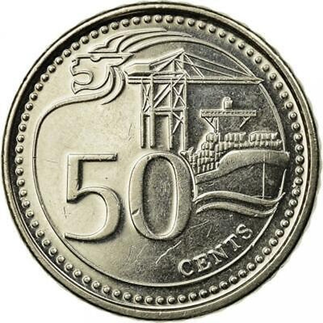 Singapore 50 Cents Coin KM348 2013 2019 Nickel Plated Steel Etsy
