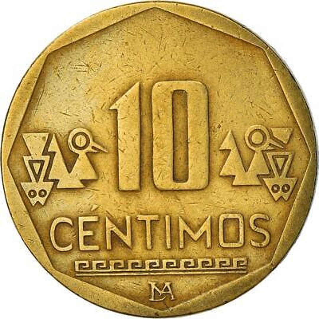 Peru 10 Céntimos Coin KM305.4 2001 2021 - Etsy