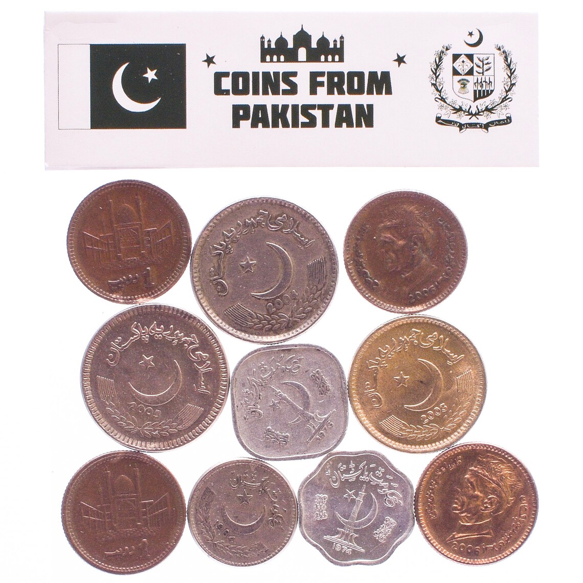 Different 10 Coins From the Islamic Republic of Pakistan Old - Etsy
