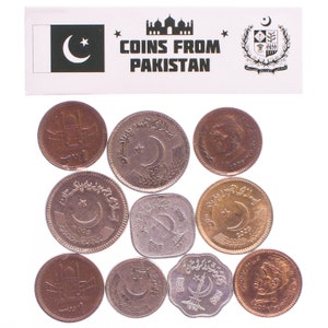 Different 10 Coins From the Islamic Republic of Pakistan, Old Asian ...