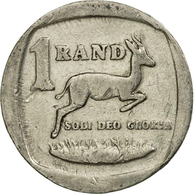 South Africa | 1 Rand Coin | Suid Afrika | KM138 | 1990 - 1995 - Etsy