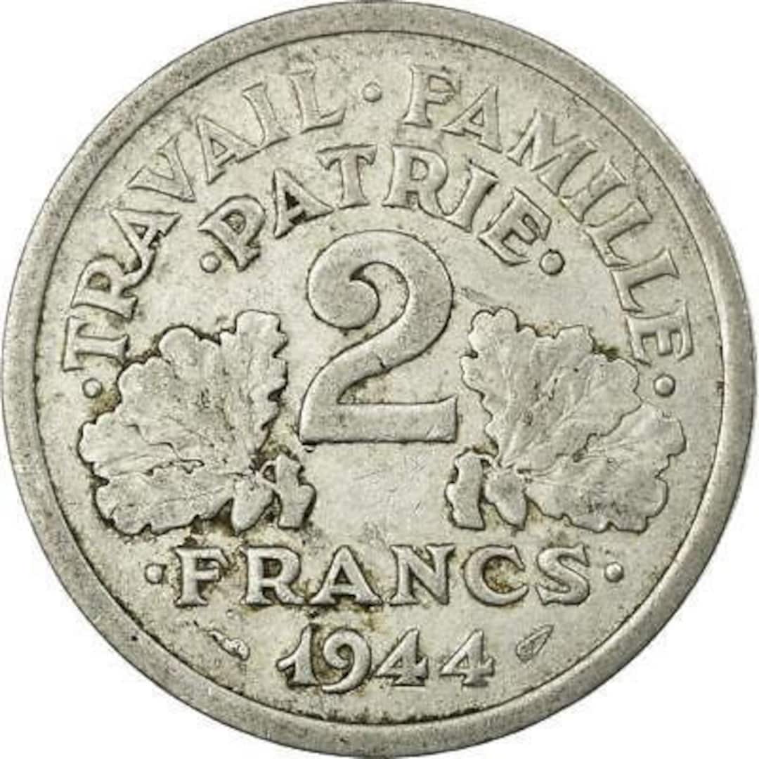 French Coin 2 Francs | Vichy French State | France | 1943 - 1944 - Etsy