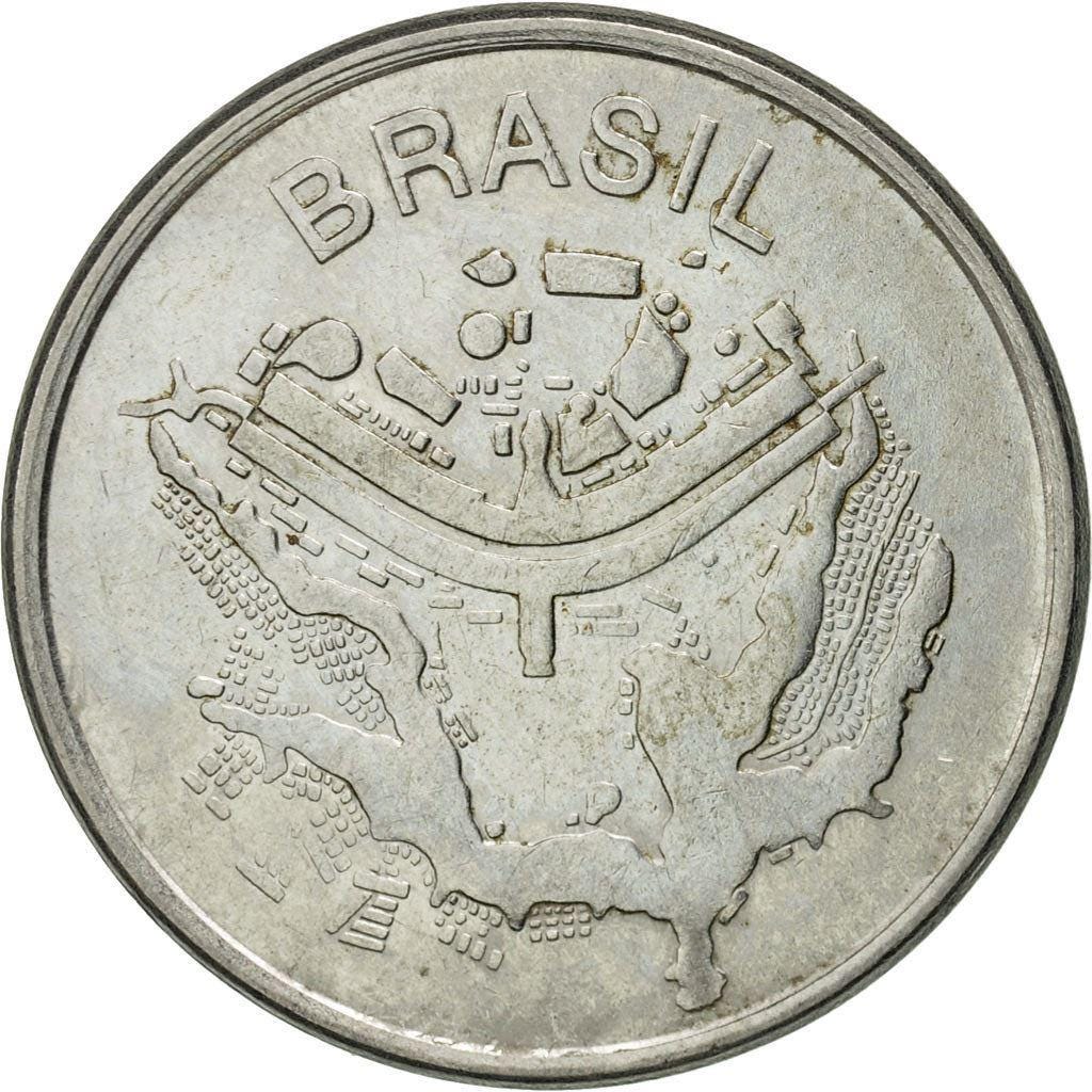 Brazil | 50 Cruzeiros Coin | Map of Brasilia | KM594.1 | 1981 - 1984 - Etsy