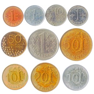 Finnish Coins Set | Suomi Money Collection | Finland Currency - Penni ...