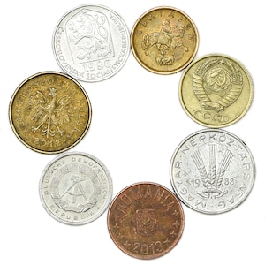 7 Different Coins From WARSAW PACT Countries in Cold Era Until 1991 ...