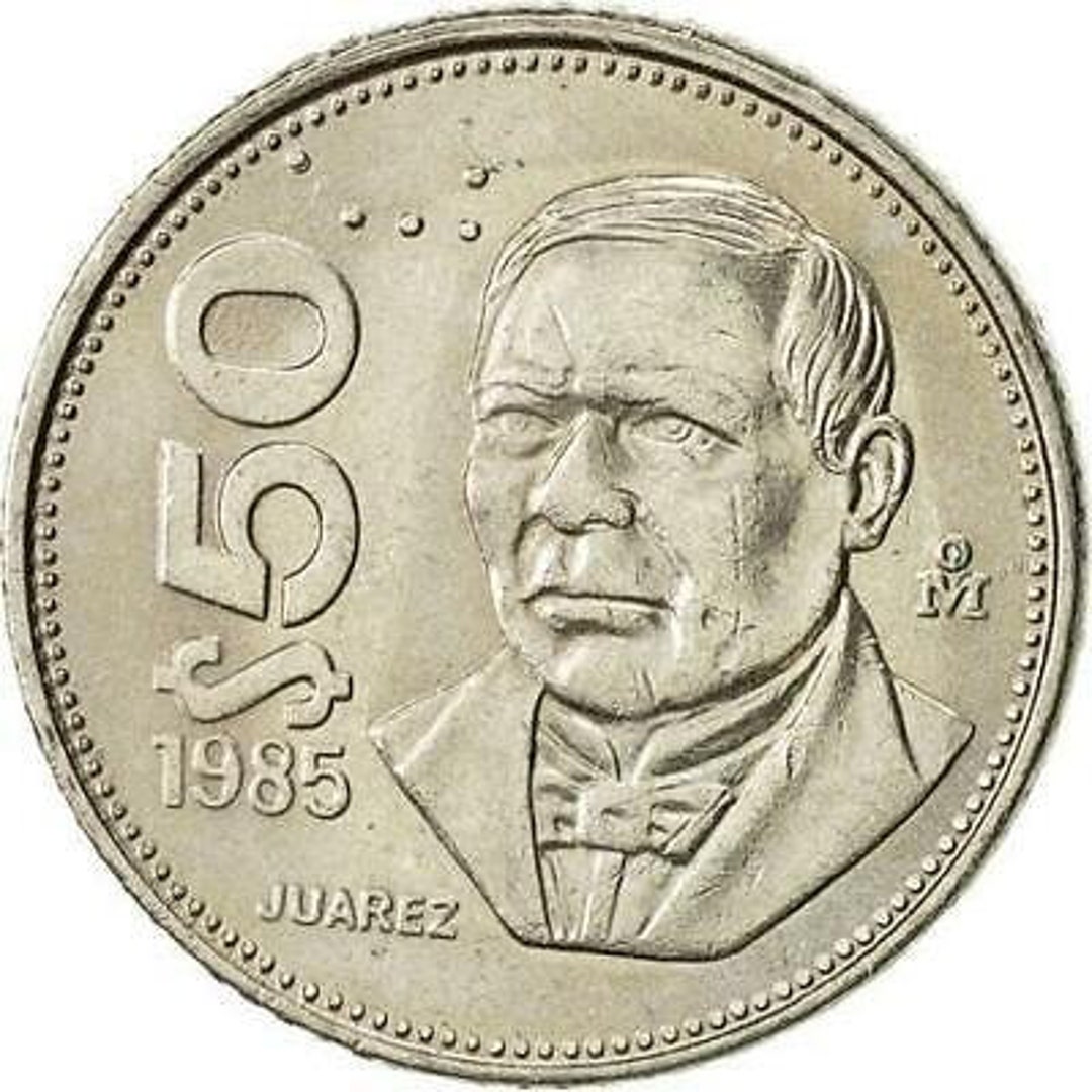 Mexico 50 Pesos | Benito Pablo Juárez García | Eagle | Shield Coin 1984 ...