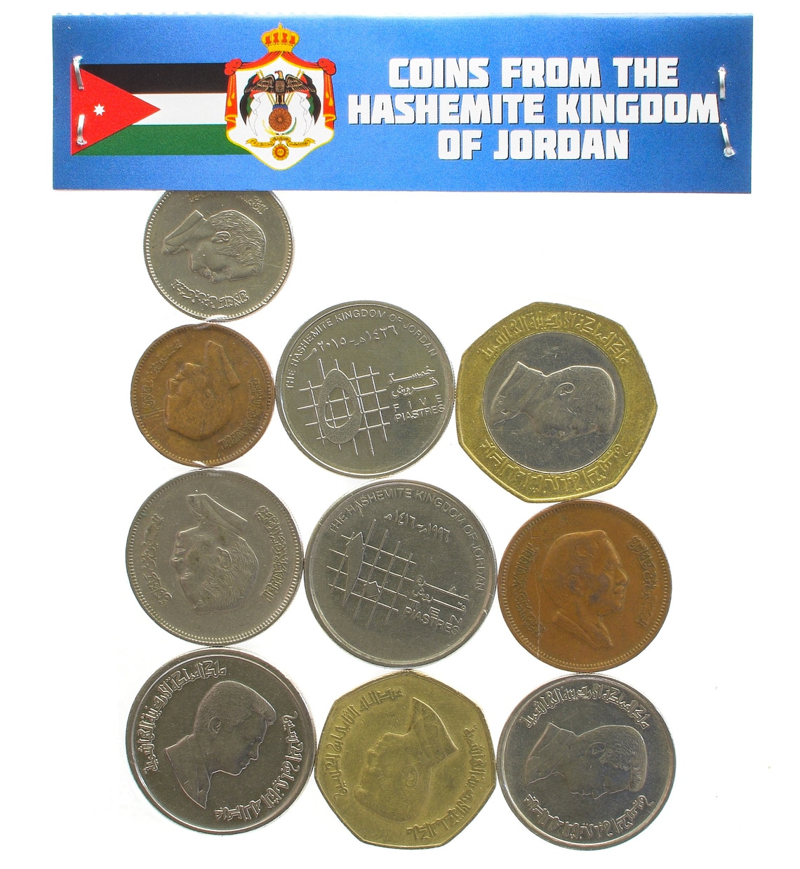 10 Jordanian Coins From Middle East Jordan: Qirish - Etsy