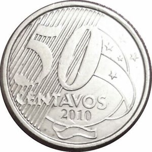 Brazil 50 Centavos Rio Branco Coin Km651a 2002 - 2021 - Etsy