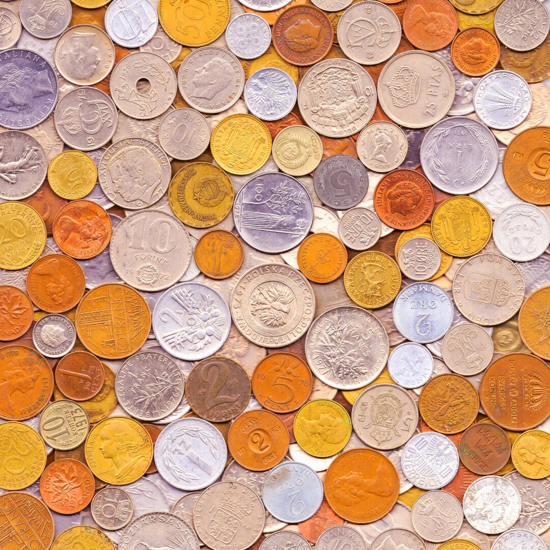 10 Old Coins Made in 70's. Different Collectible Coins From Seventies ...