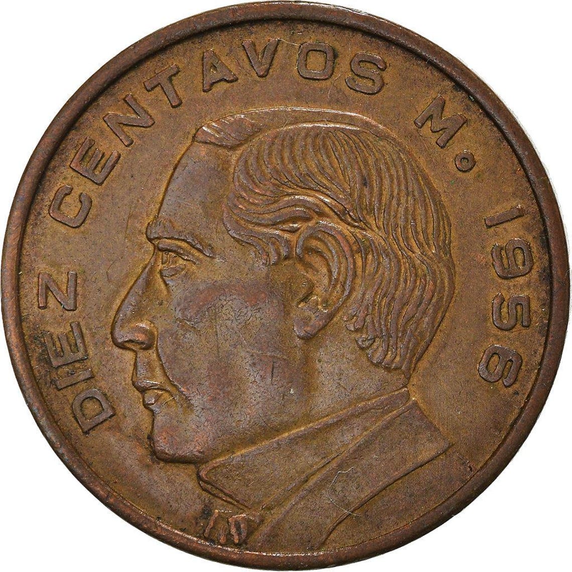 Mexico 10 Centavos | Benito Juárez | Mexican Coin 1955 - 1967 - Etsy