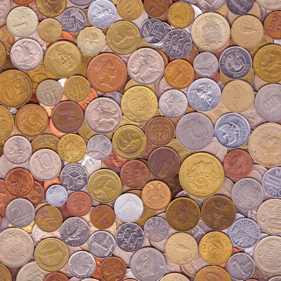 10 Old Coins Made in 90's. Different Collectible Coins From Nineties ...