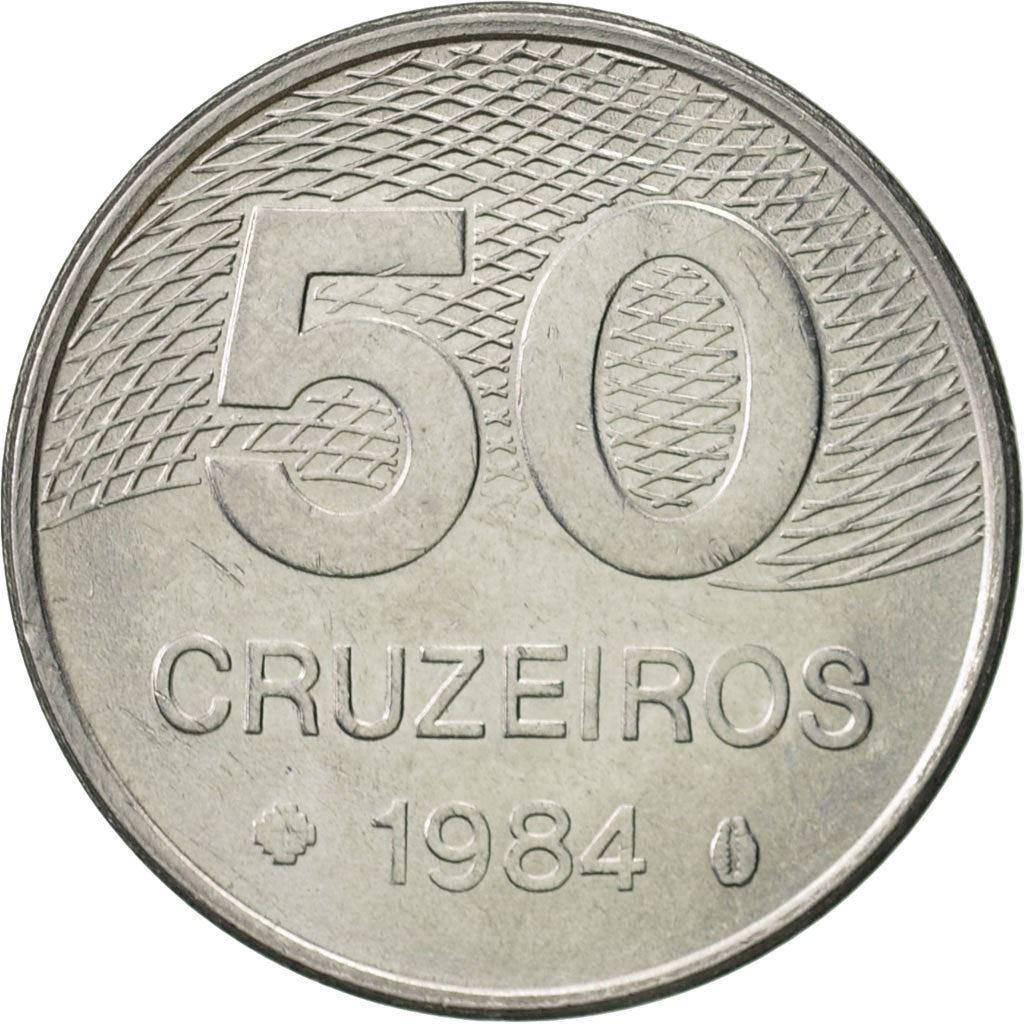 Brazil | 50 Cruzeiros Coin | Map of Brasilia | KM594.1 | 1981 - 1984 - Etsy