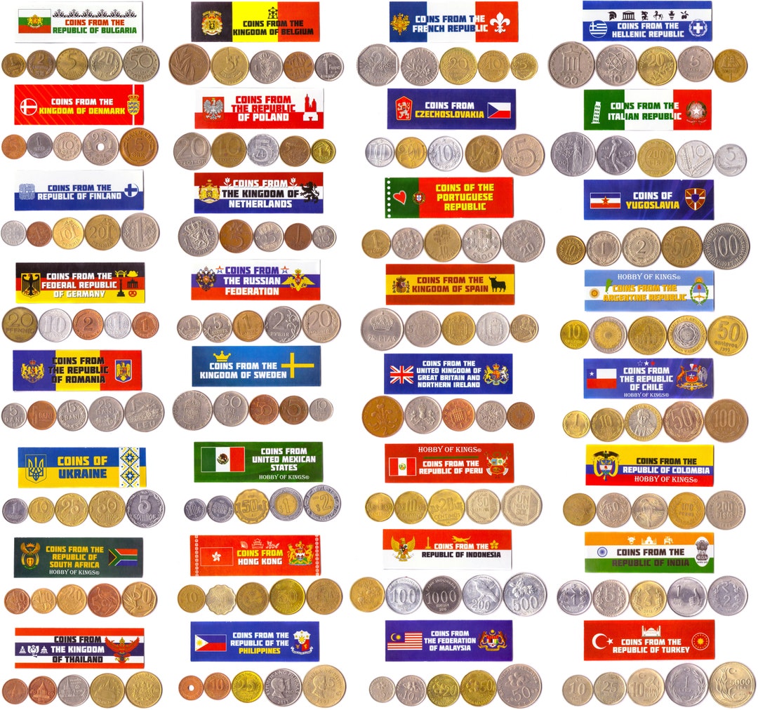 160 Old Coins From 32 Different World Countries. Mega Pack. High Value ...