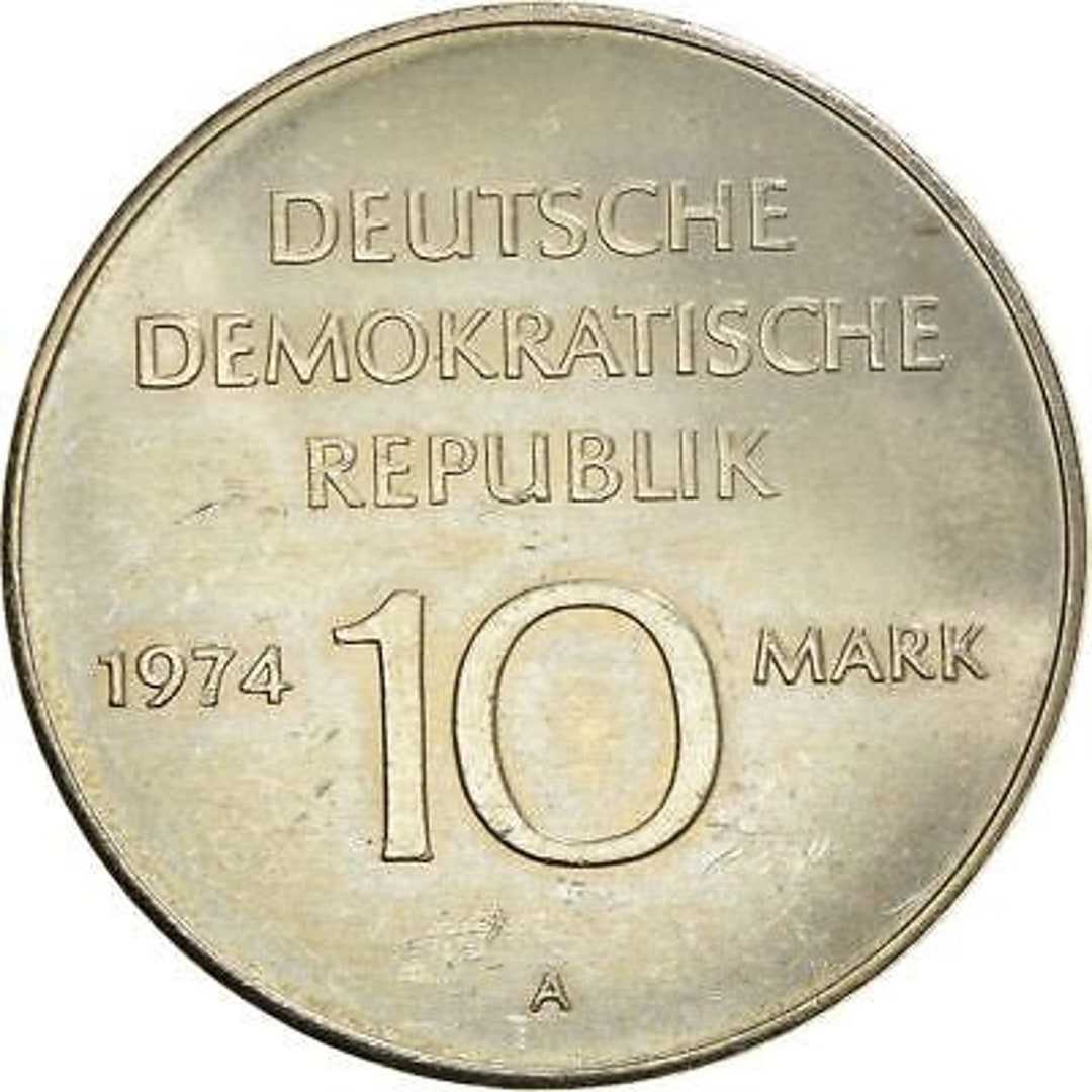 German Democratic Republic 10 Mark Coin | GDR Anniversary | KM50 | 1974 ...