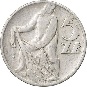 Polish | Poland 5 Zlotych Coin | Fisherman | Eagle | Poland | 1958 - 1974 - Etsy