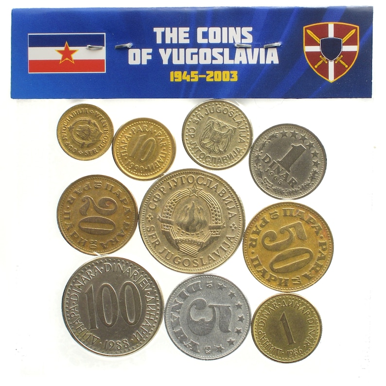 10 Different Coins From Yugoslavia. Dinar, Dinara, Para. Old ...