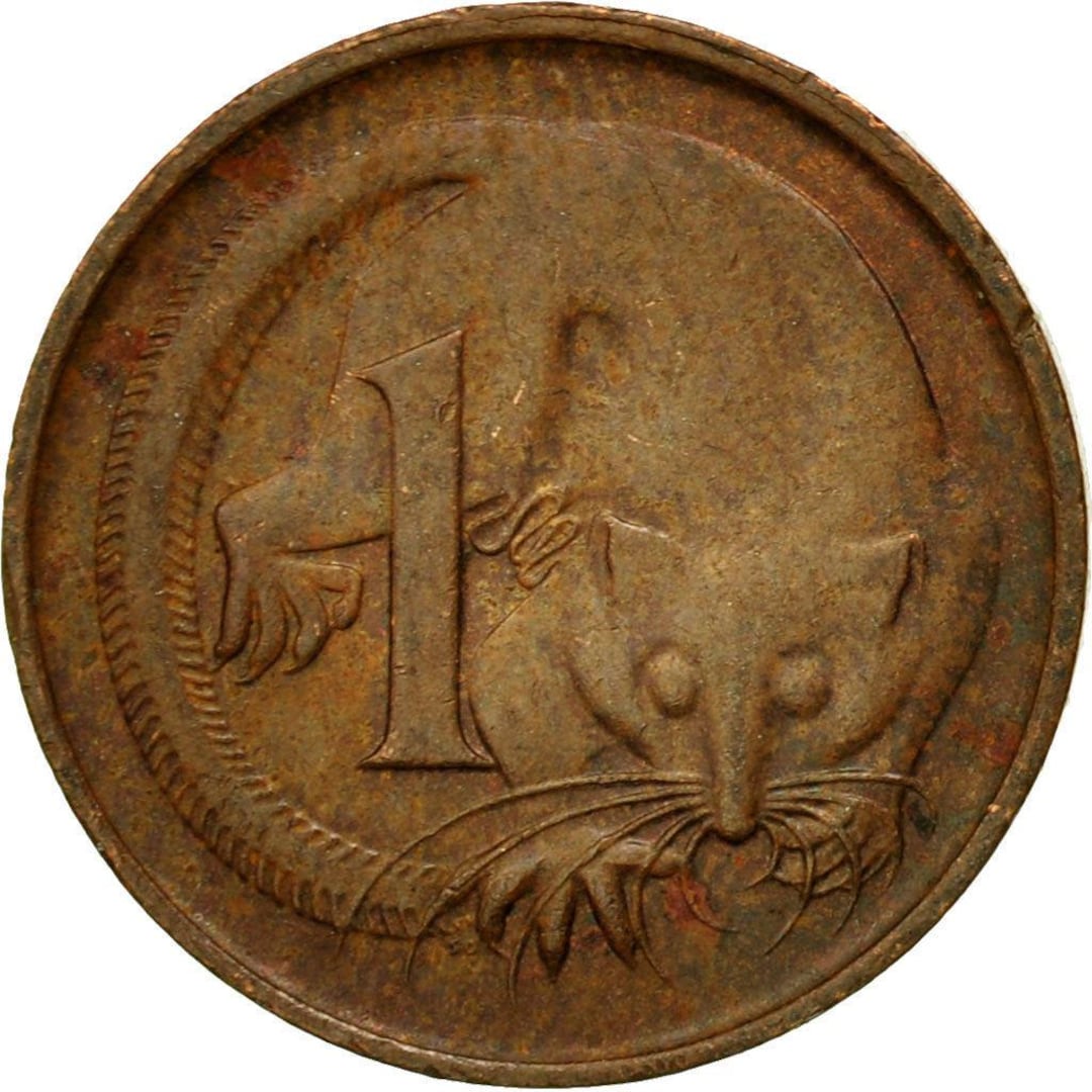 Australian Coin 1 Cent | Elizabeth II | Feather Tailed Glider | 1966 ...