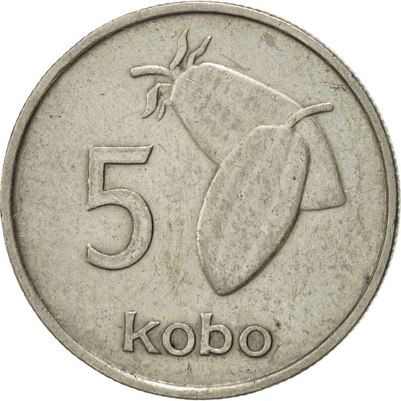 Nigerian Coin 5 Kobo | Cocoa Beans | Nigeria | 1973 - 1986 - Etsy