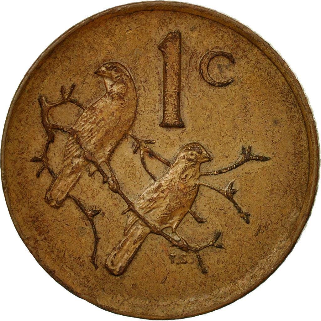 South Africa | 1 Cent Coin | SUID-AFRIKA | Cape Sparrows | KM82 | 1970 ...