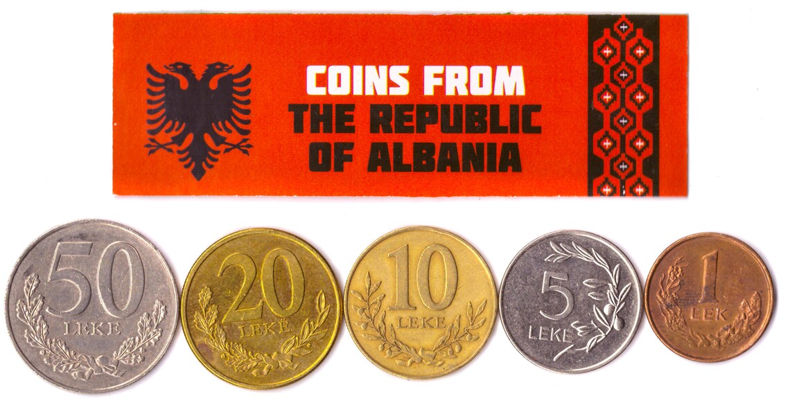 5 Albanian Coins. Different Coins From Balkans. Foreign | Etsy