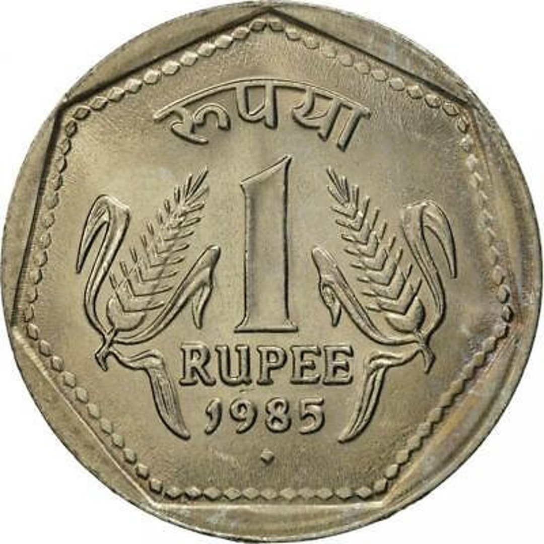 India 1 Rupee Coin 1983 - 1991 KM:79 - Etsy