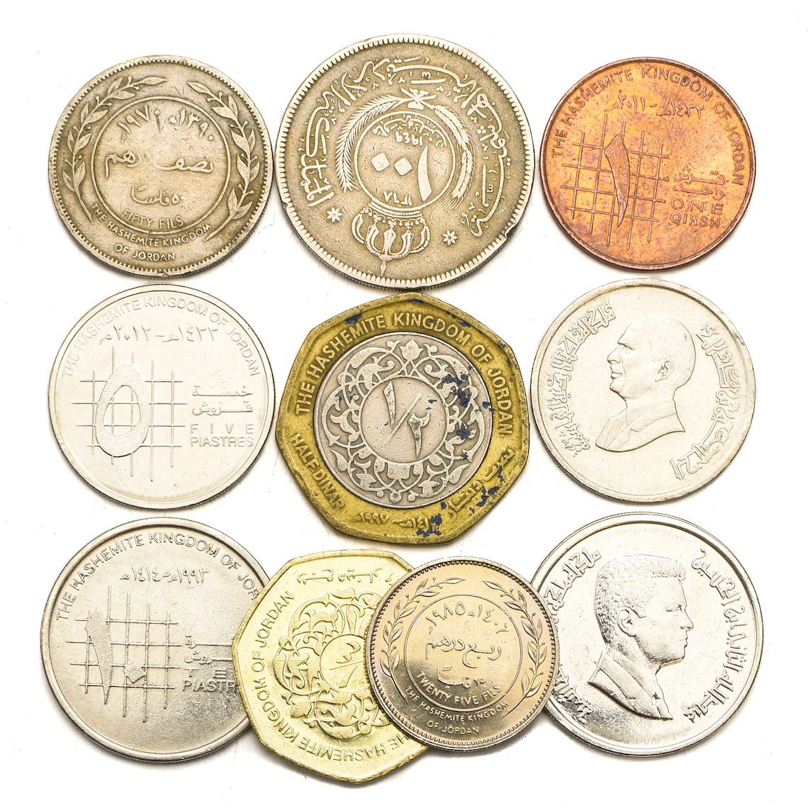 10 Jordanian Coins From Middle East Jordan: Qirish - Etsy