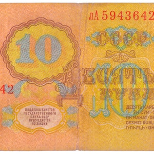 Ruble Banknotes From the Soviet Union Made in 1961. USSR Paper Money ...