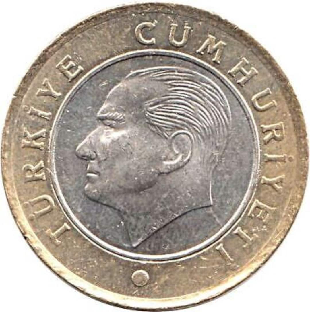 Turkish Coin Turkey 1 Lira | Mustafa Kemal Ataturk | Moon Star | 2009 ...