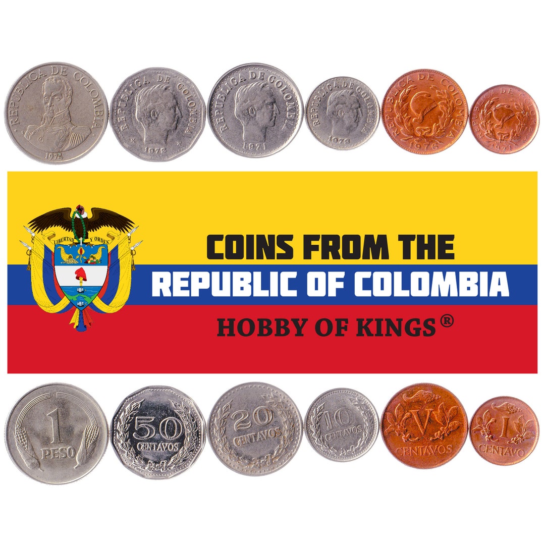 Colombian Coin Set: 1969-1979 Centavos & Peso Collection - Etsy