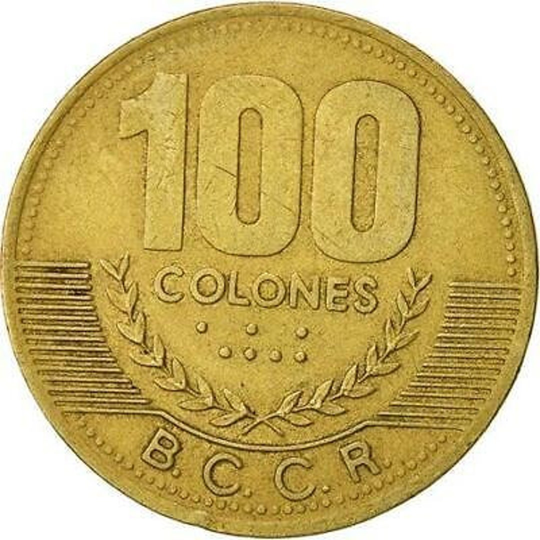 Costa Rica Coin 100 Colones Stars Volcno Ship Sun 2000 - Etsy