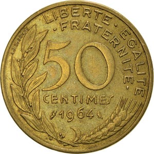 French Coin 50 Centimes | France | 1962 - 1964 - Etsy