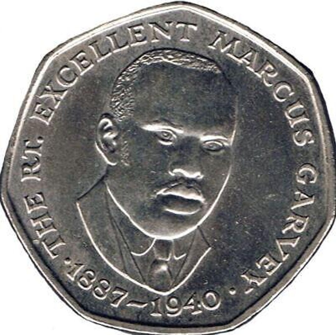 Jamaica 25 Cents Coin | Marcus Garvey | KM147 | 1991 - 1994 - Etsy