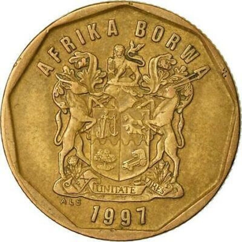 South Africa 50 Cents Sesotho Legend AFRIKA BORWA Coin KM163 - Etsy