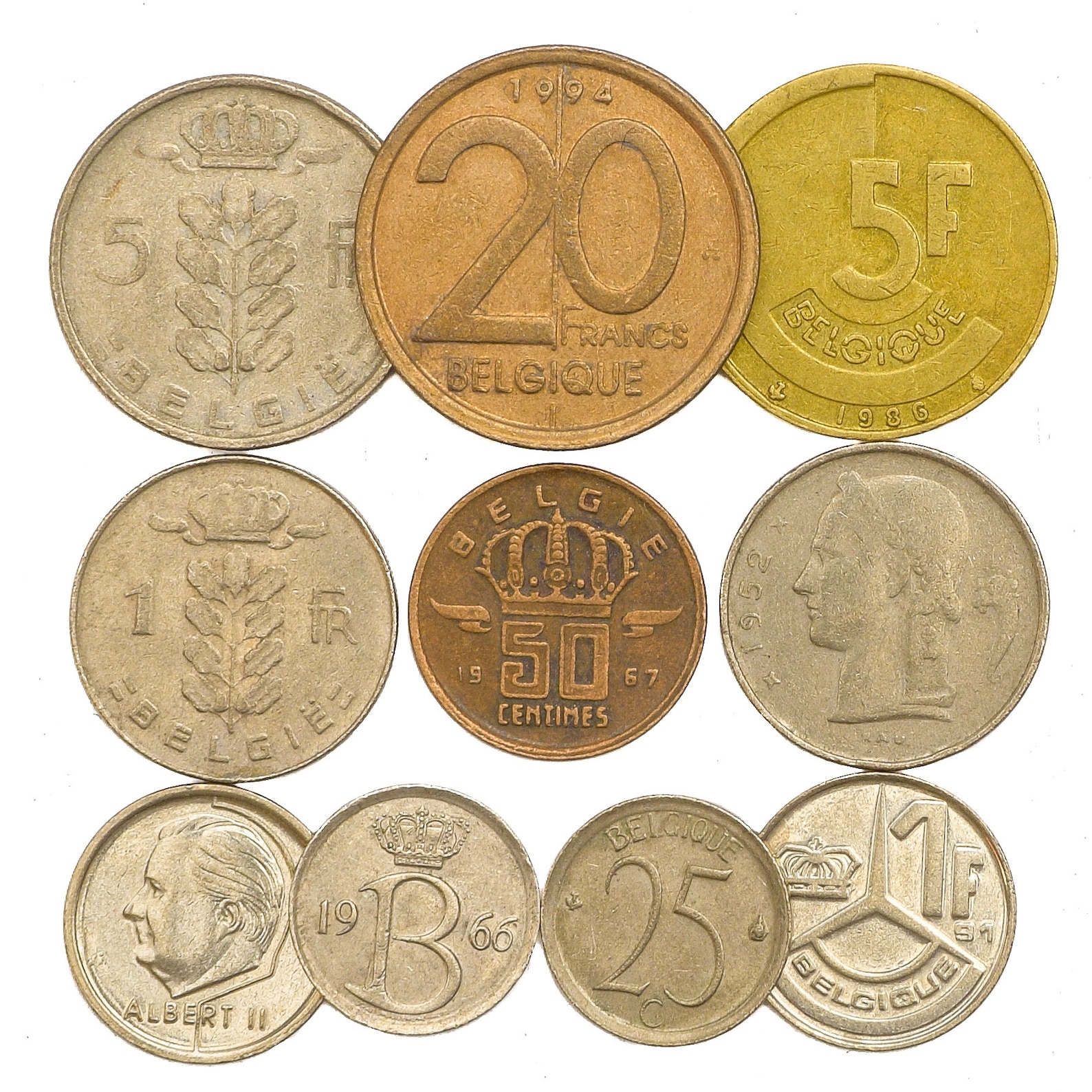 Belgium Coins Old Collectible Belgian Money 25 Centimes 50 - Etsy België