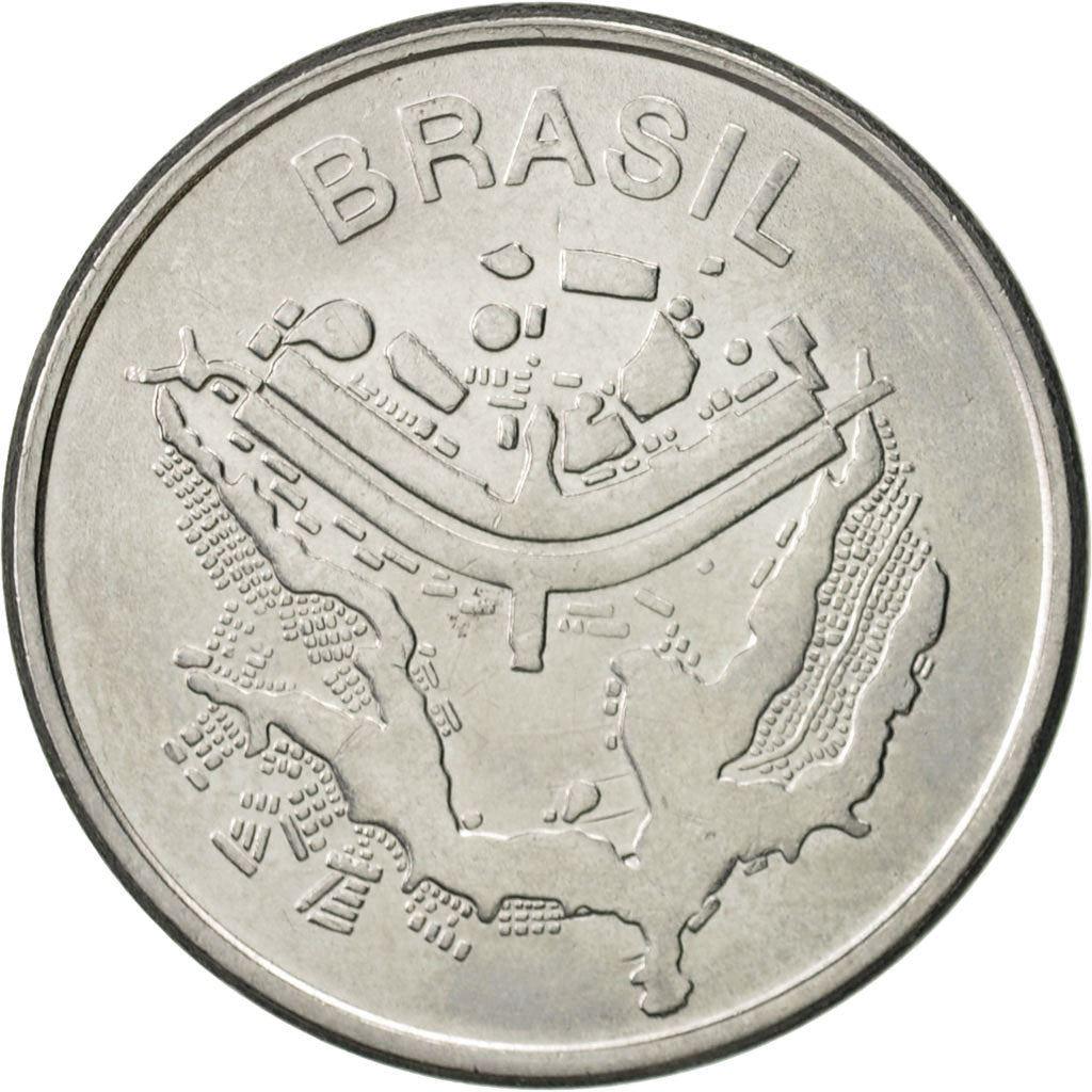 Brazil | 50 Cruzeiros Coin | Map of Brasilia | KM594.1 | 1981 - 1984 - Etsy