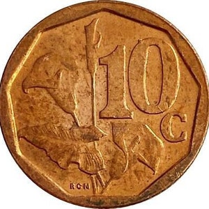 South Africa 10 Cents Coin | English Legend - South Africa | 2016 - Etsy