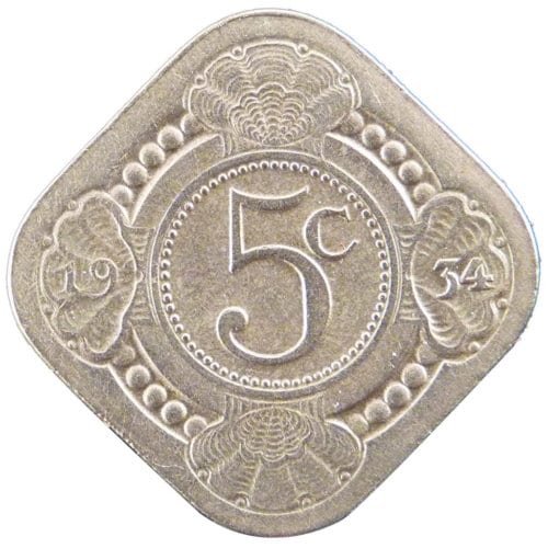Nederlandse munt 5 cent | Koningin Wilhelmina | 1913 - 1940 - Etsy ...