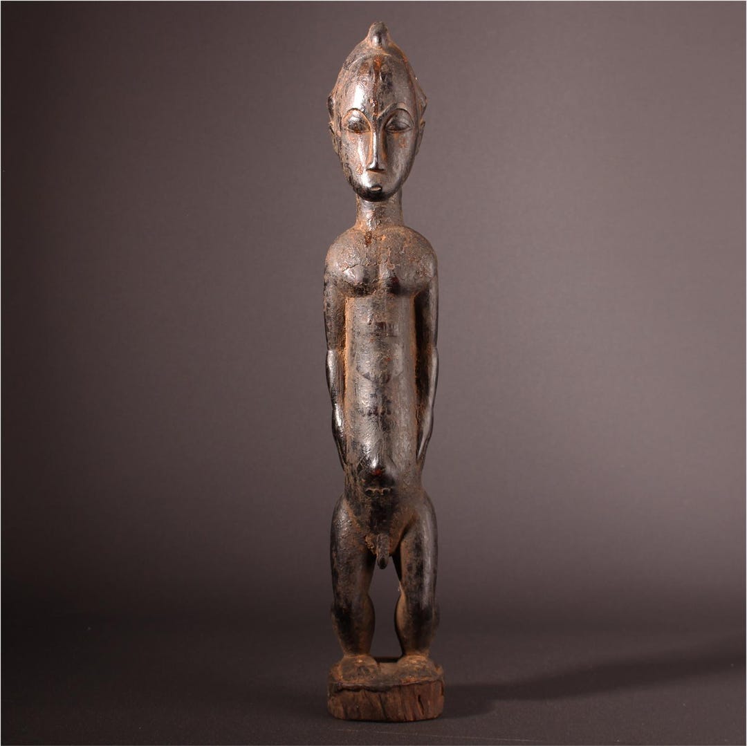 Baule Blolo Bian Figure, Ivory Coast African Art, Mid-20th Century ...