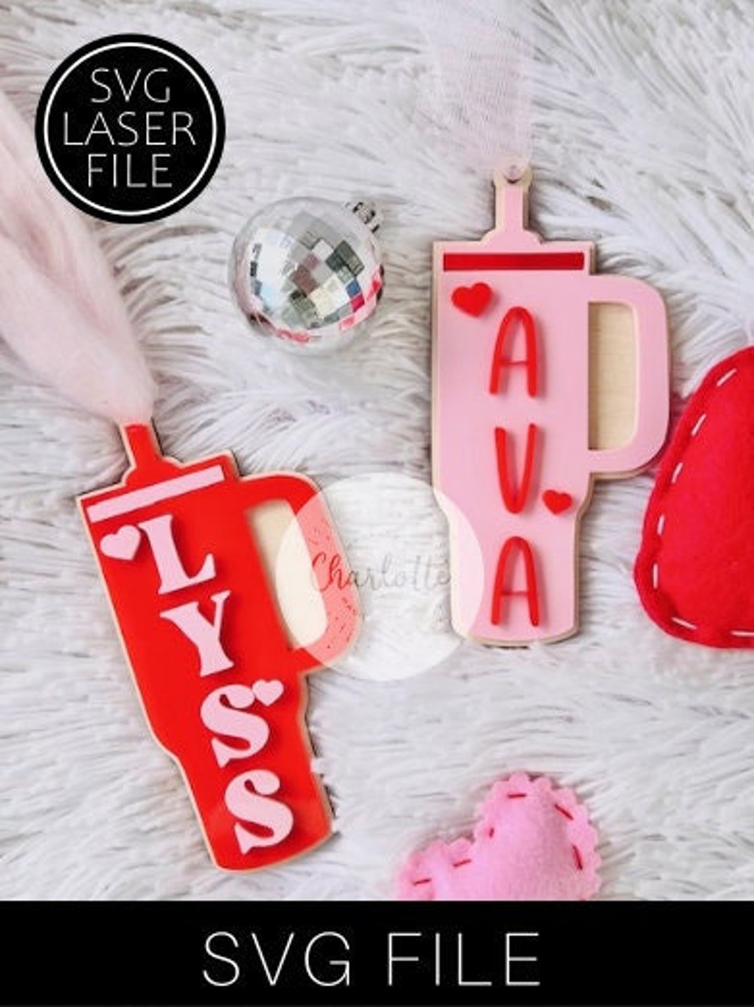 SVG Laser Cut File Stanley Cup Tag | Stanley Basket Tag Digital File ...