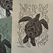 Sea Turtle ~ Original Handmade Linocut Print - Etsy
