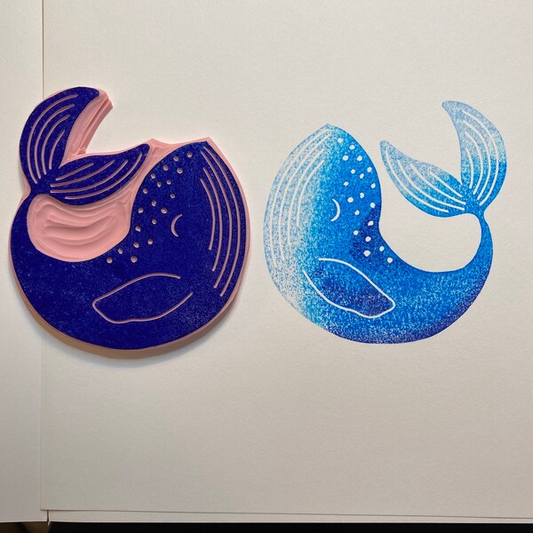 Whale Rubber Stamp - Etsy