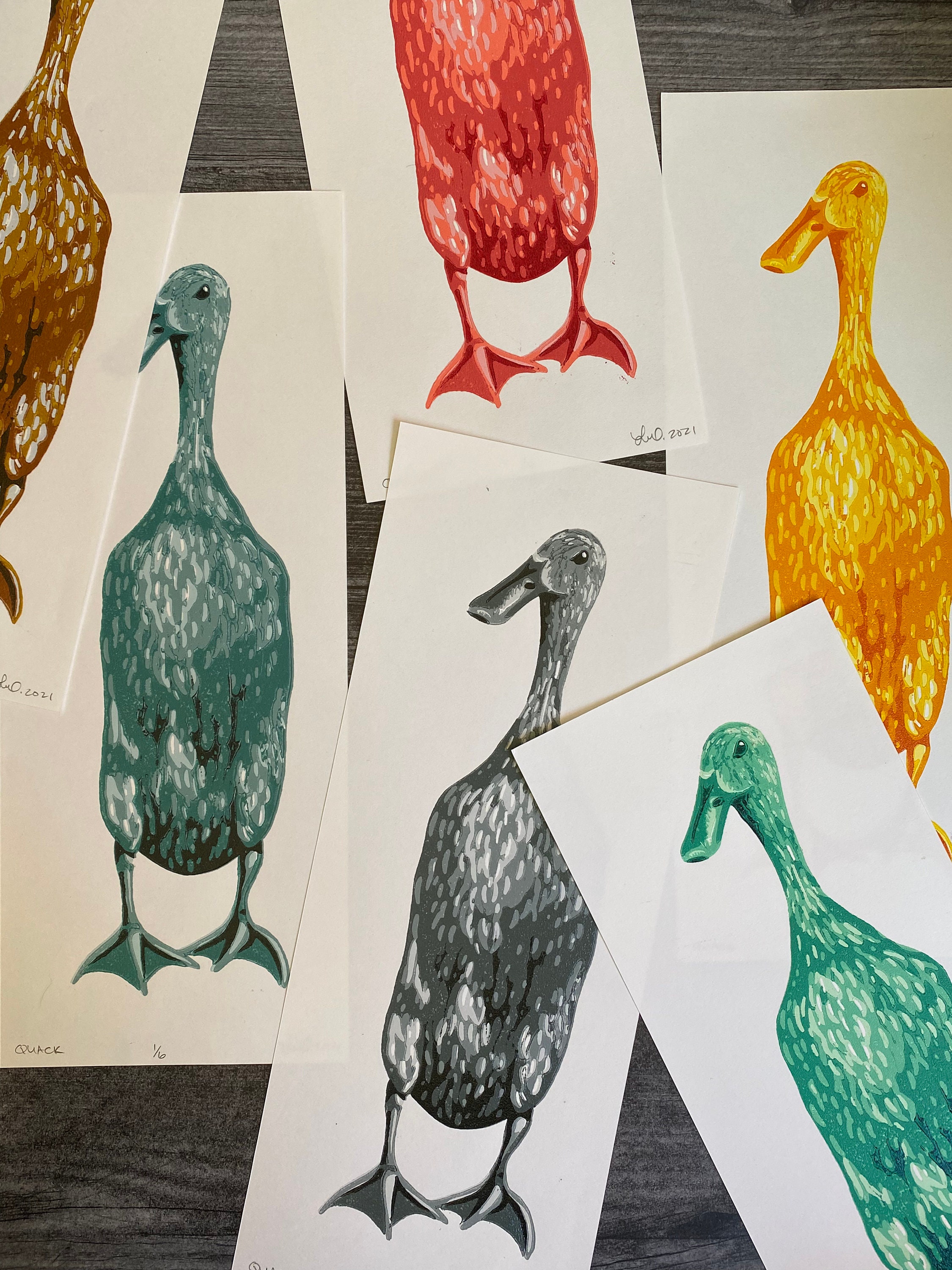 Quack - Handmade Original Linocut Print - Etsy