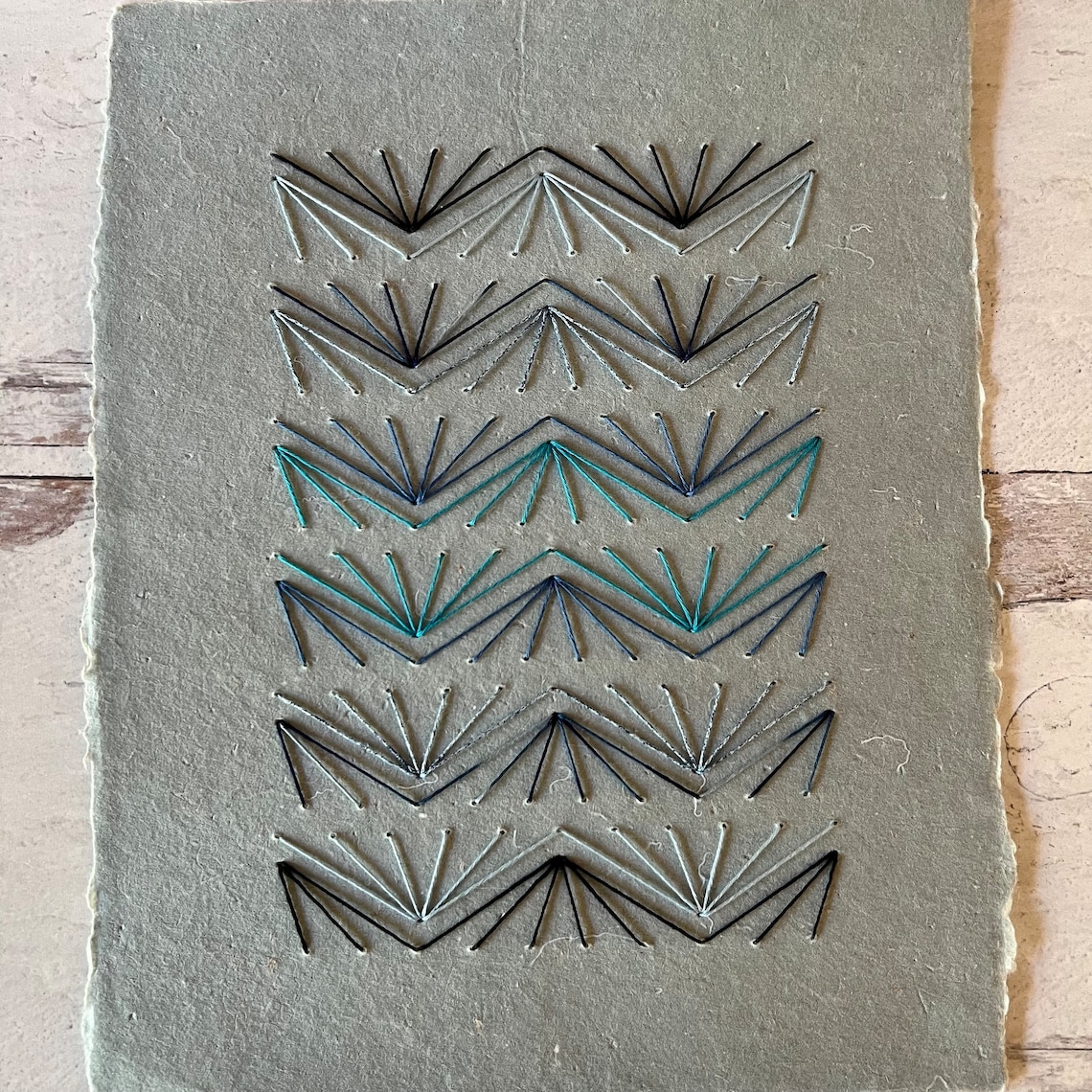 Paper Embroidery Kit - Mountains - Etsy